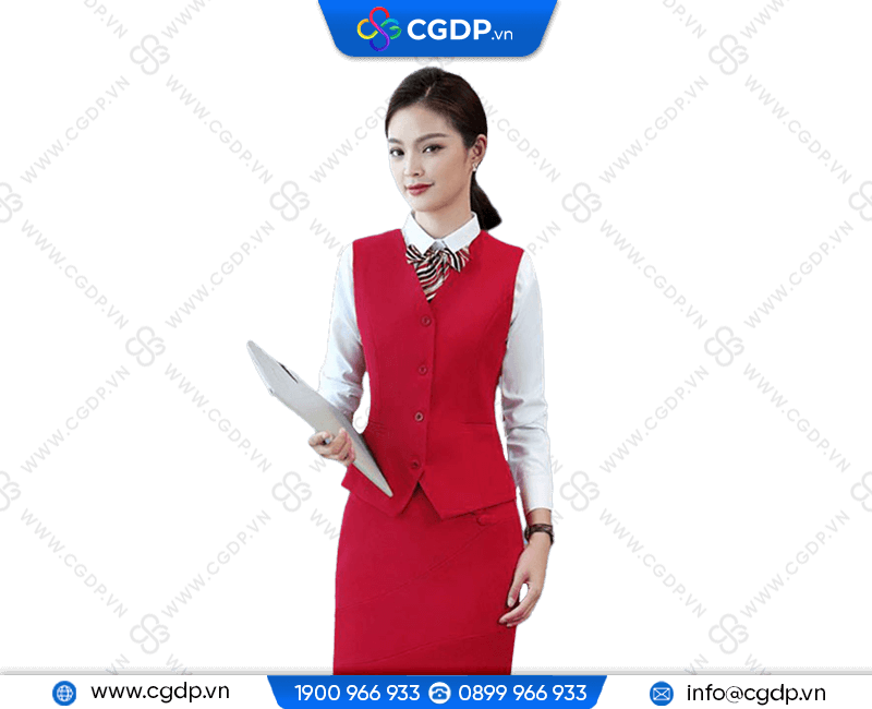 Mẫu đồng phục áo gile nữ văn phòng công sở đẹp quận 10